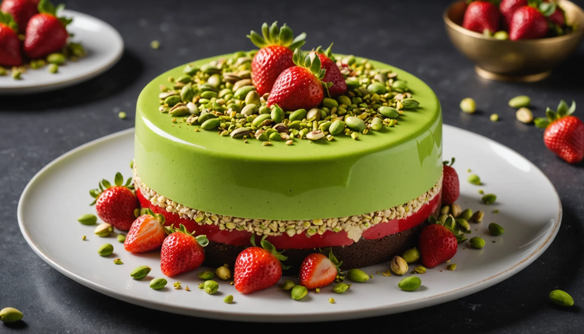 Entremet Fraise Pistache : Saveurs Printanières